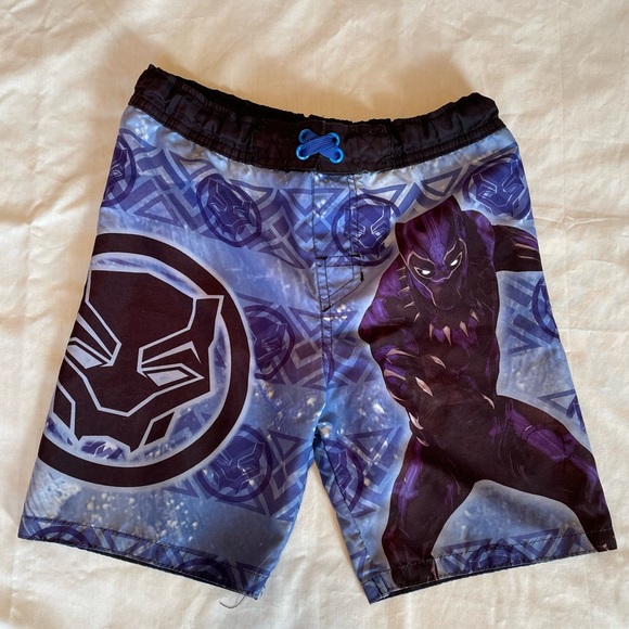Marvel | Swim | Boy Marvel Blank Panther Blue Small Swim Trunks ...